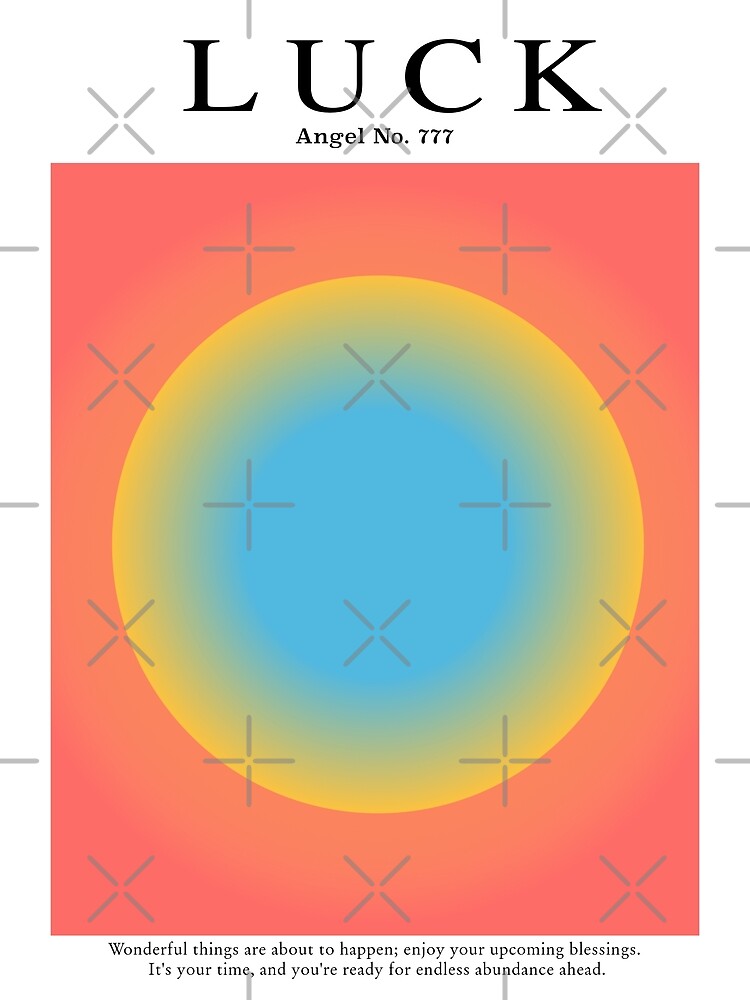Gradient Angel Numbers: Angel Number 777 - Luck Premium Matte Vertical ...