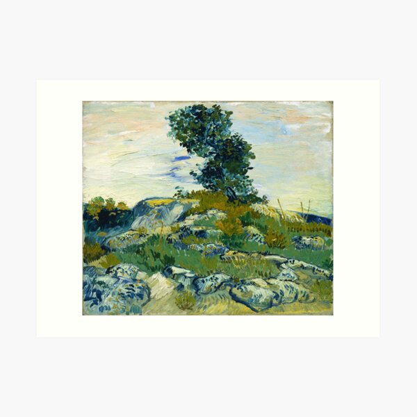 "The Rocks by Vincent Van Gogh (1888)" Art Print for Sale by allhistory ...