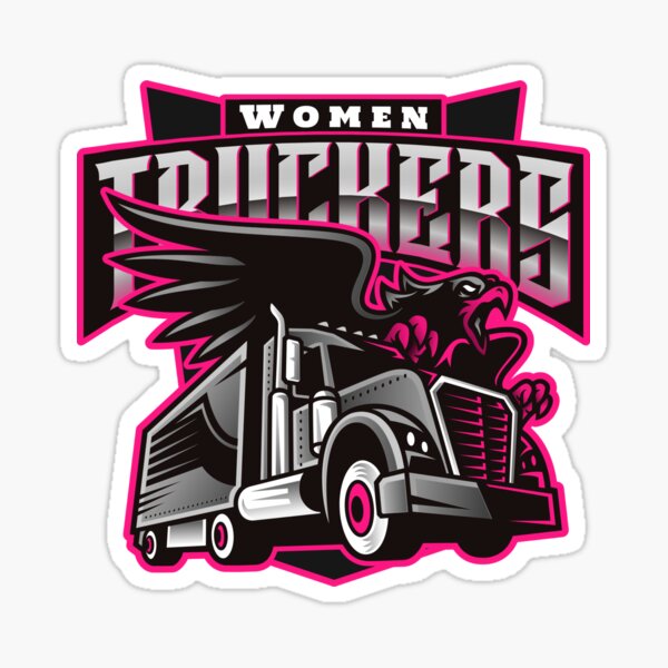 "Women Truckers, Trucker Lady, " Sticker by malldash | Redbubble
