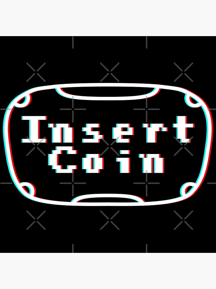 "Insert Coin Virtual Reality Pixel Screen" Art Print by RiciPaneto ...