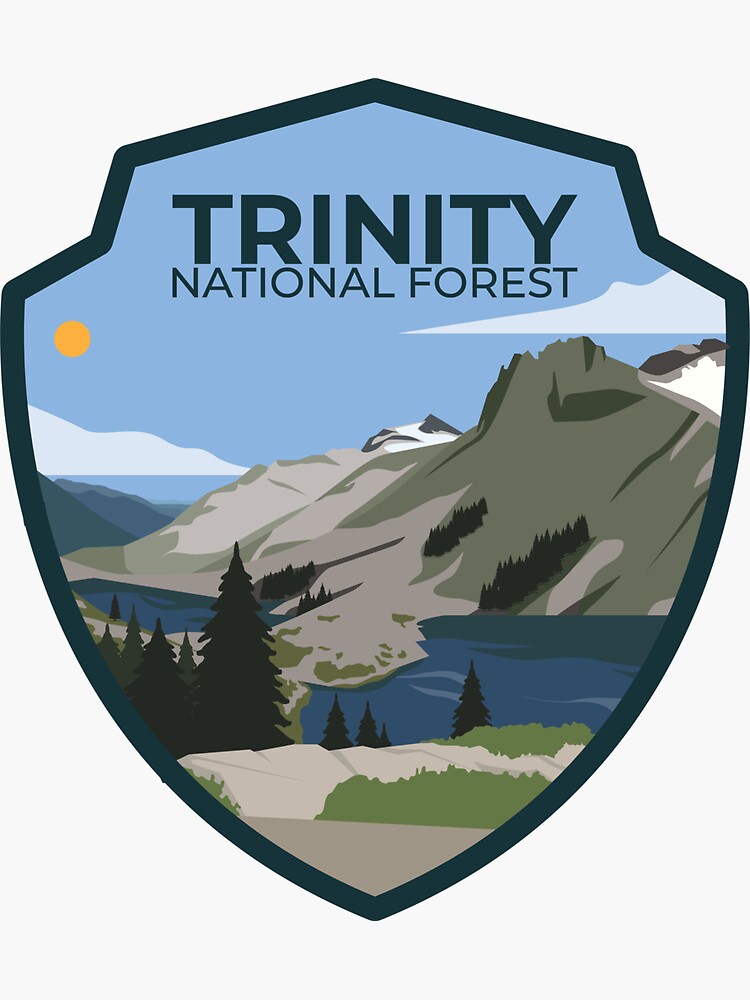 "Trinity National Forest" Sticker by park-land | Redbubble