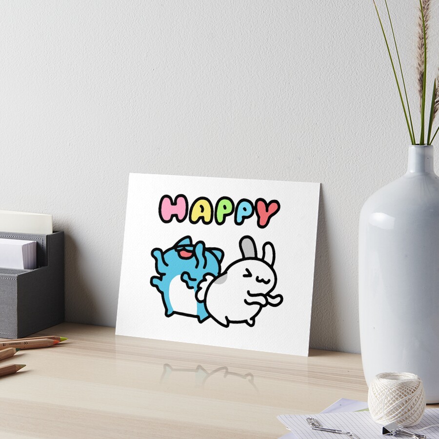 "Happy Cat bug and rabbit, Bugcat Capoo" Art Board Print by dev-ilyass ...