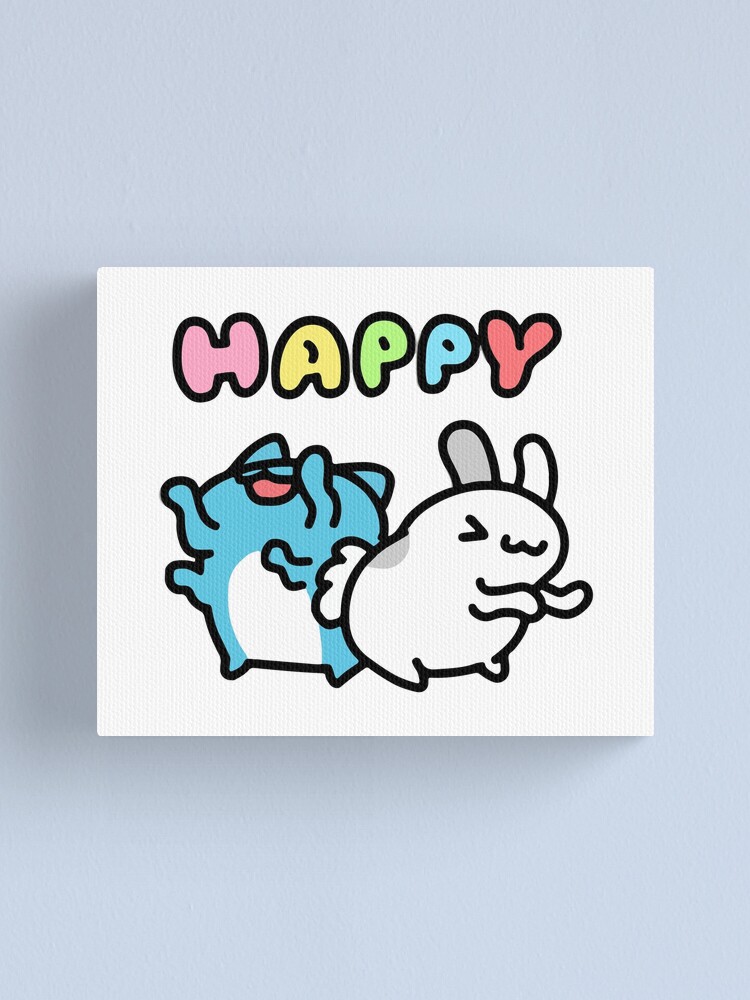 "Happy Cat bug and rabbit, Bugcat Capoo" Canvas Print for Sale by dev ...