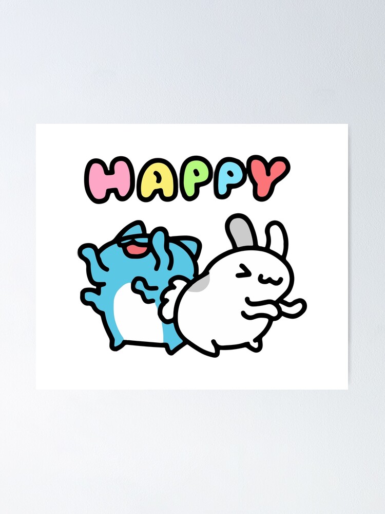 "Happy Cat bug and rabbit, Bugcat Capoo" Poster for Sale by dev-ilyass ...
