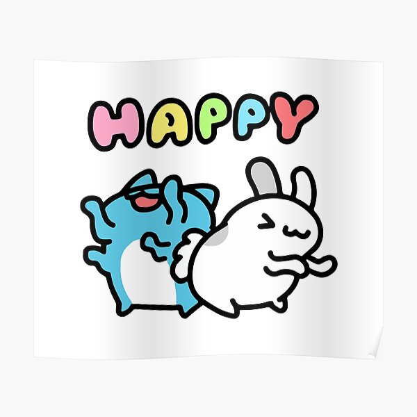 "Happy Cat bug and rabbit, Bugcat Capoo" Poster for Sale by dev-ilyass ...