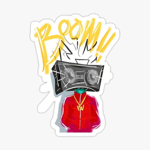 "HipHop BeatBox Head" Sticker by RapWars | Redbubble