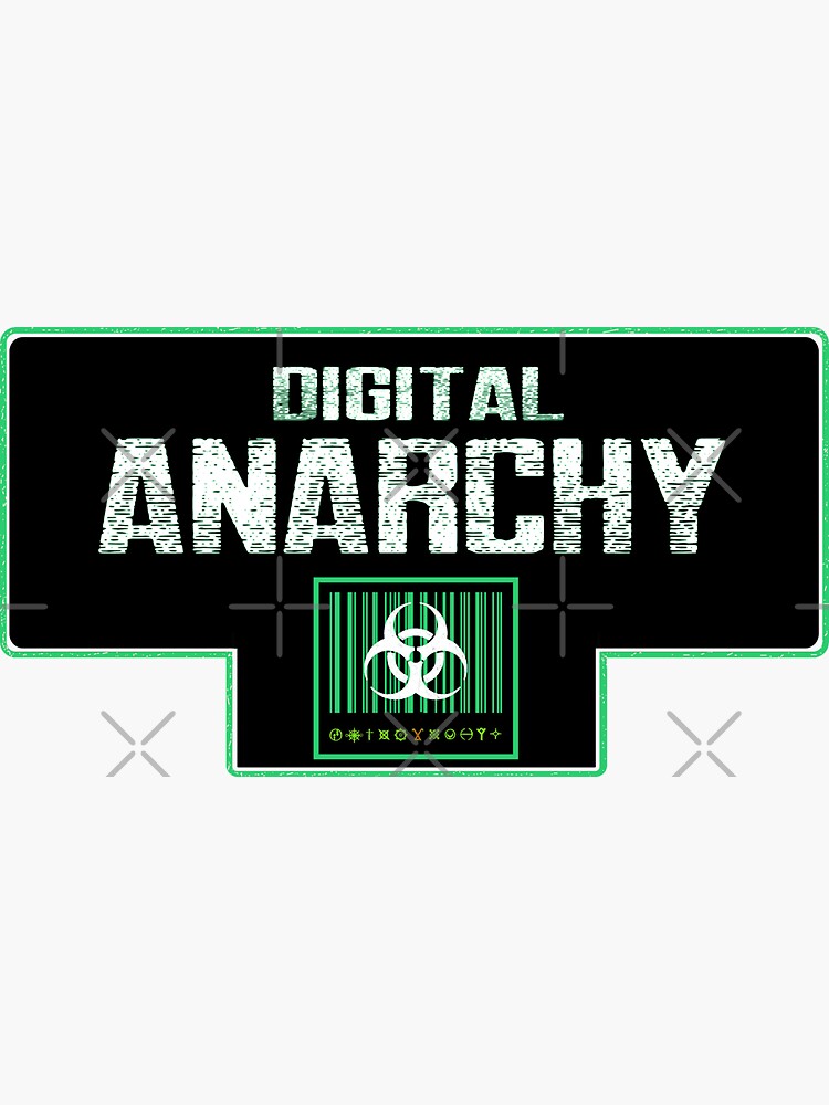 "Digital anarchy" Sticker for Sale by lazerwhirl | Redbubble