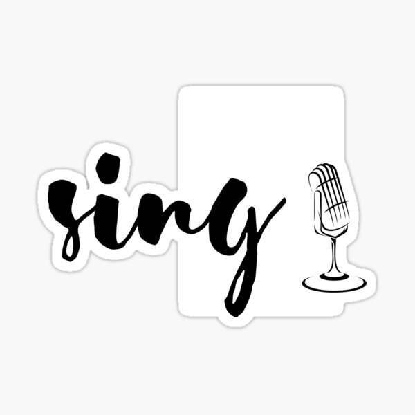 "sing" Sticker by emenyo07 | Redbubble