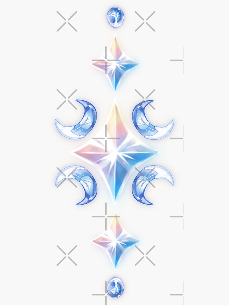 "Primogem and Resin Genshin Impact white" Sticker by LokittyLevi ...