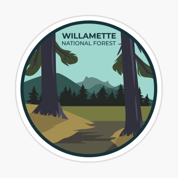 "Willamette National Forest" Sticker for Sale by park-land | Redbubble