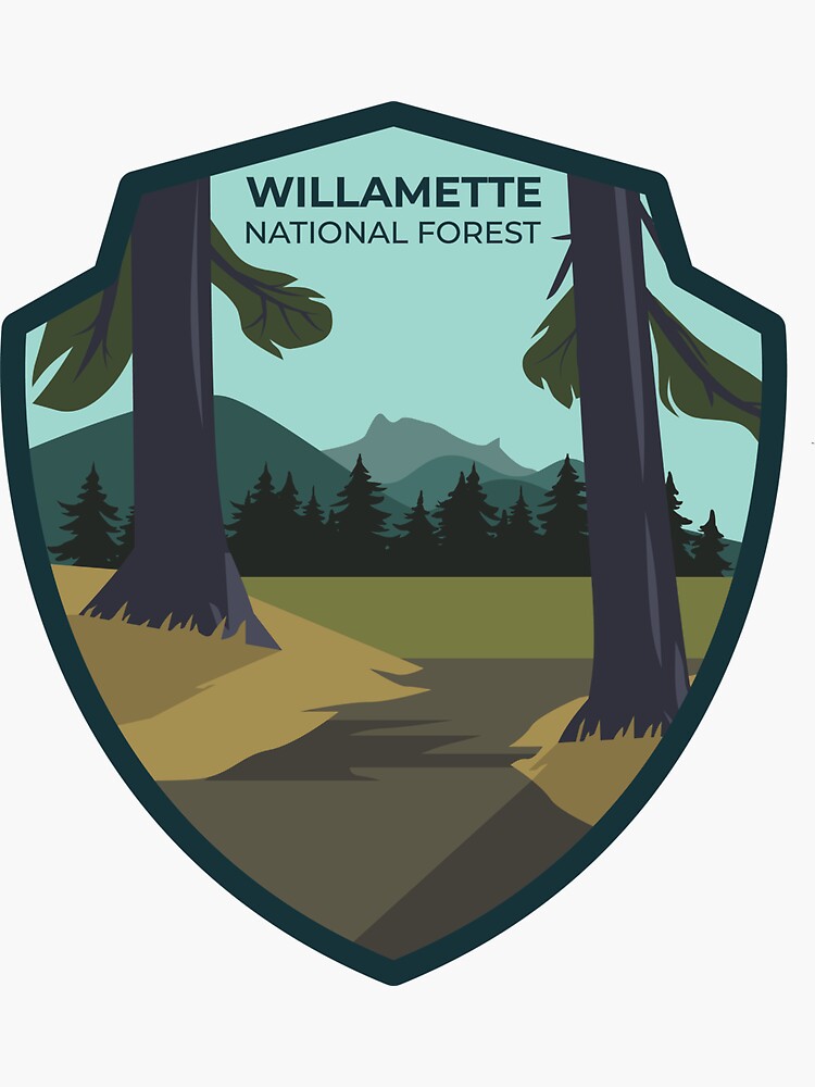 "Willamette National Forest" Sticker by park-land | Redbubble