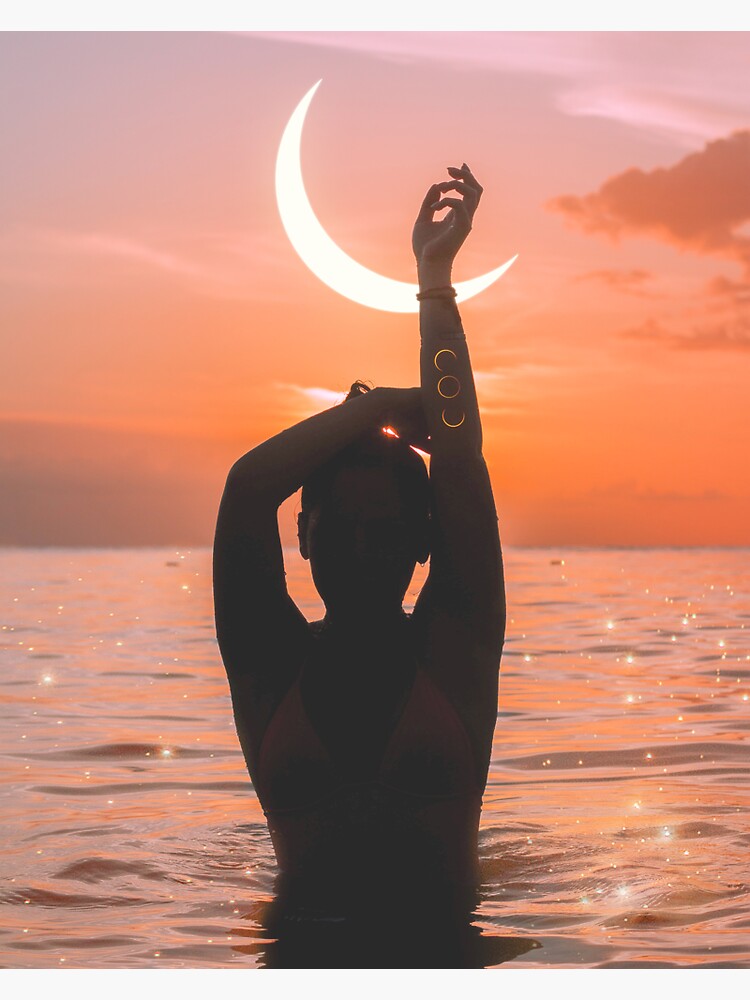 "Moonset" Sticker for Sale by klajdart | Redbubble