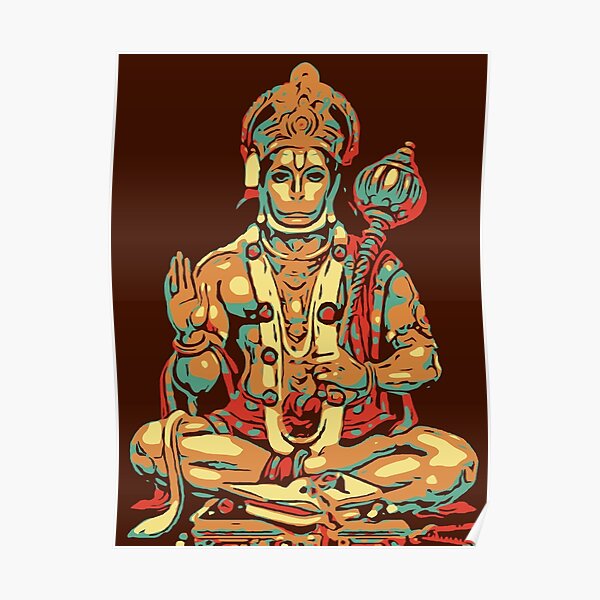 "Baba Hanuman " Poster for Sale by YogiDevaDas | Redbubble