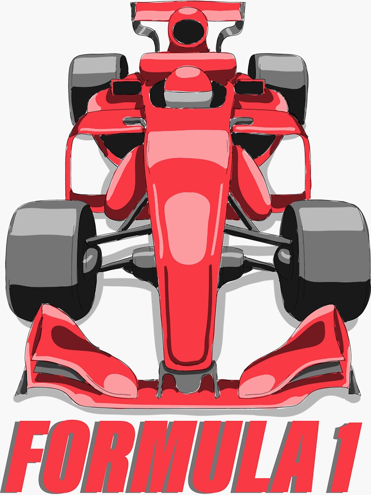 "F1 Fan - Formula One Red Motor Car - Ferrari Style" Sticker by seh ...