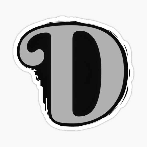 "D - Alphabet Character ABC" Sticker by mode-style | Redbubble