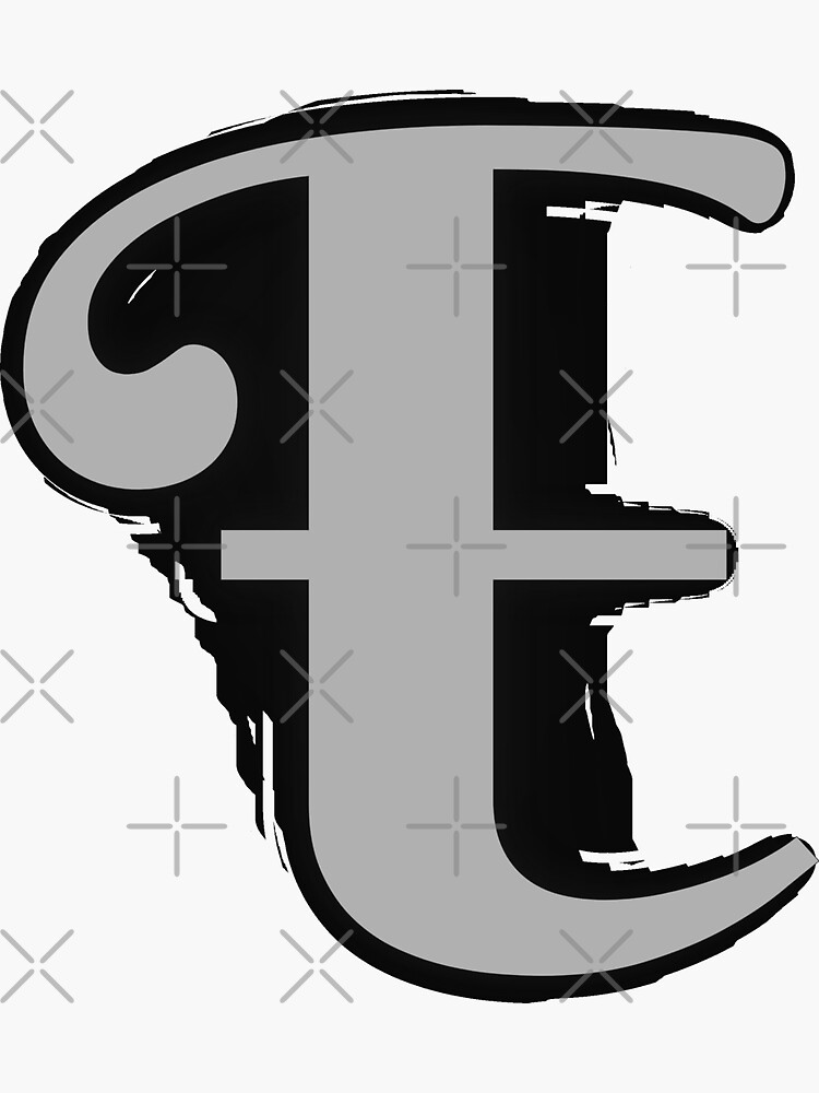 "Letter E - Alphabet Character ABC" Sticker by mode-style | Redbubble