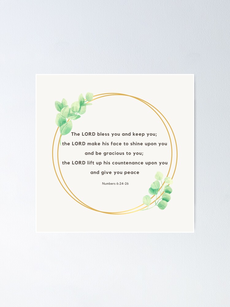 "Aaronic Blessing Bible Verse Print" Poster by ShilohCreative | Redbubble