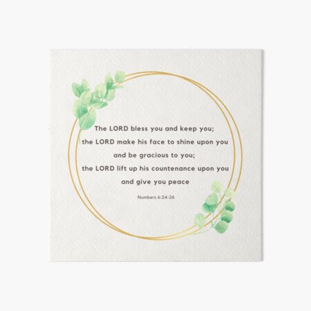 "Aaronic Blessing Bible Verse Print" Art Board Print for Sale by ...