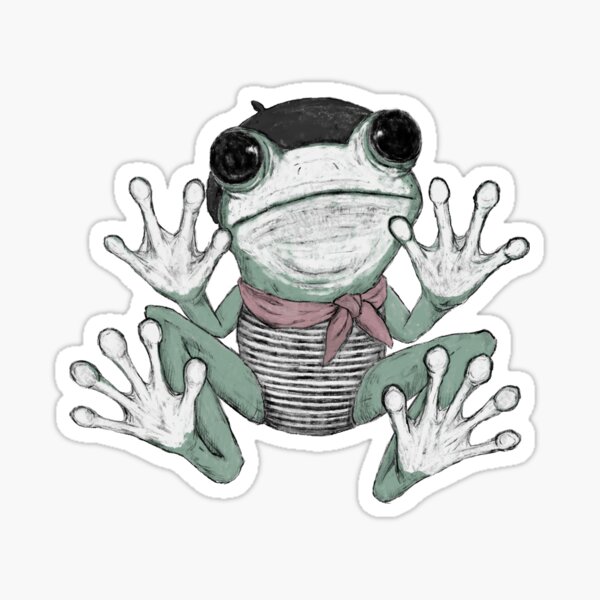 "Silent Frog" Sticker for Sale by FoxShiver | Redbubble