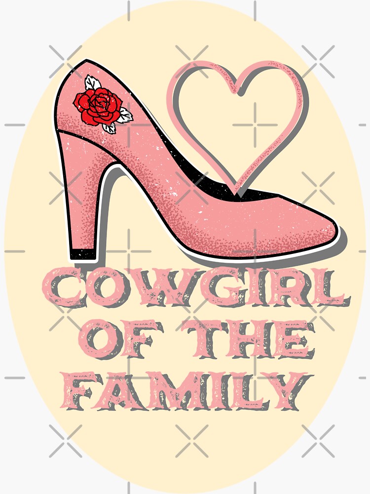 Pegatina «Meme de vaquera con tacones altos de corazón» de vibeno1 ...