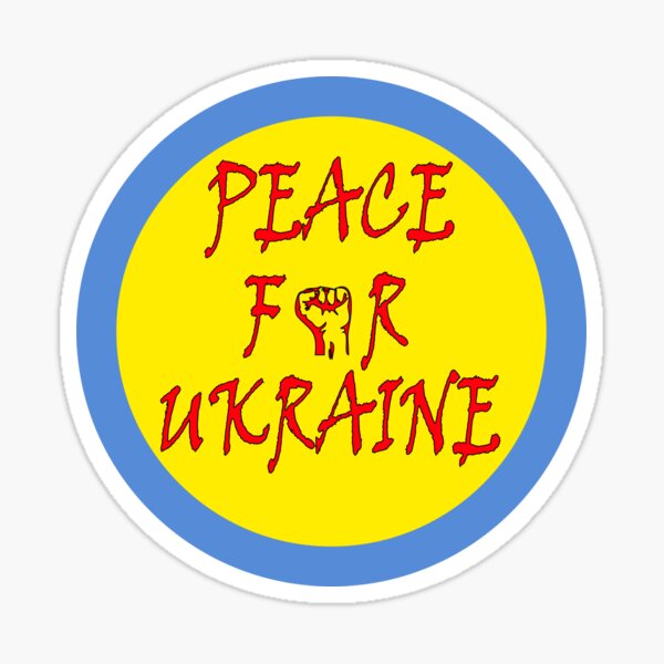 "Peace For Ukraine" Sticker for Sale by fouadaghilas | Redbubble