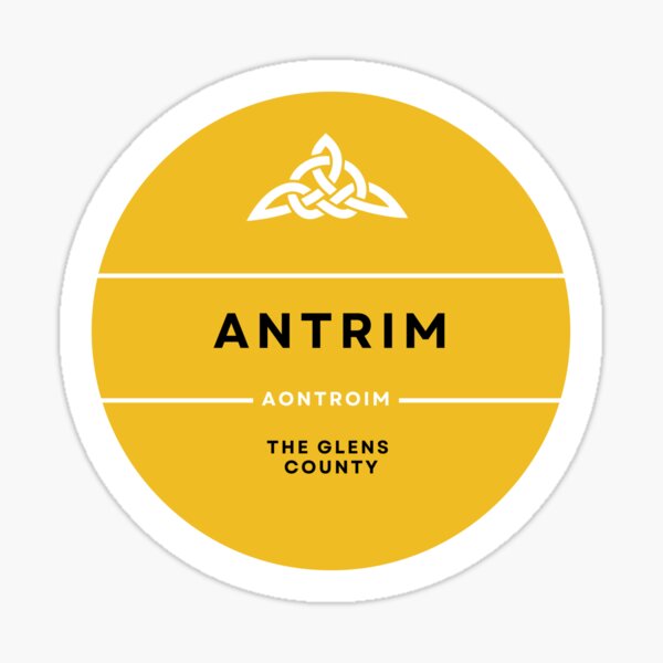 "Antrim, County and GAA Colours" Sticker by TrueCelt | Redbubble