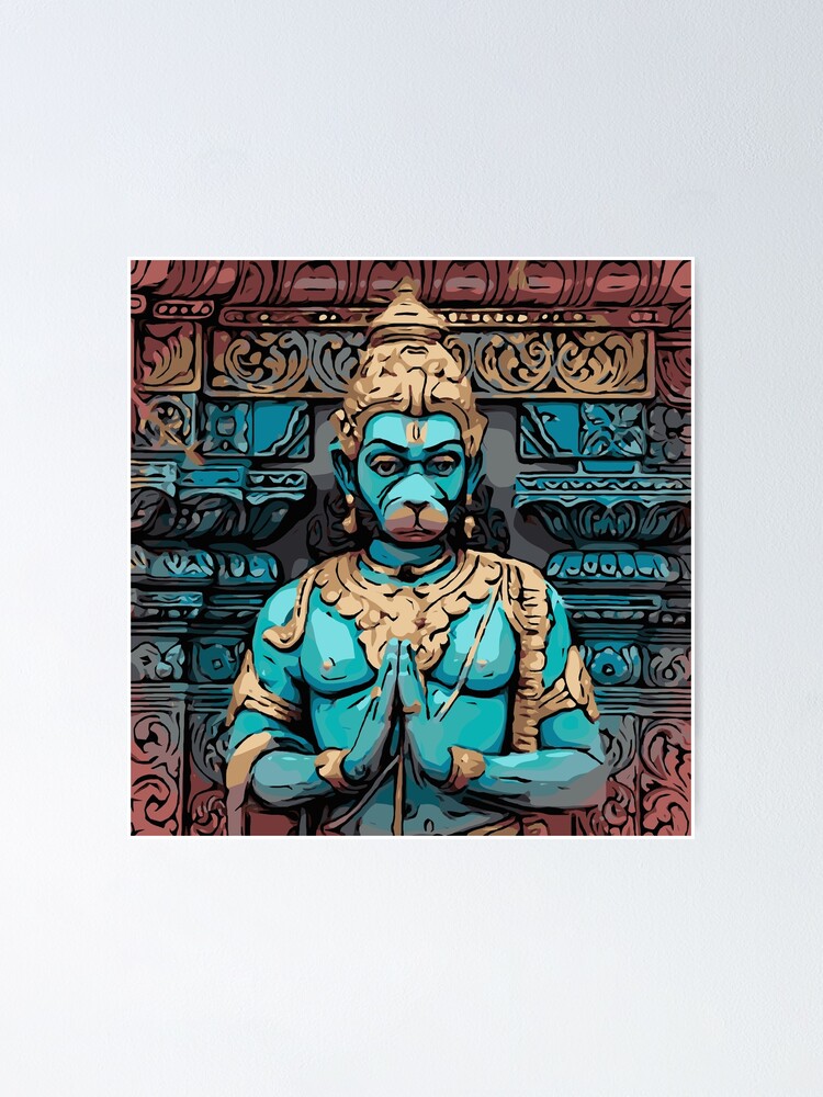 "Hanuman Pranam " Poster by YogiDevaDas | Redbubble