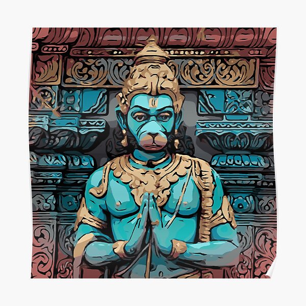 "Hanuman Pranam " Poster by YogiDevaDas | Redbubble