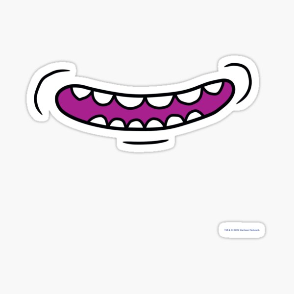 "Smile Mouth With Teeth Funny Cartoon" Sticker by dragonzegg | Redbubble
