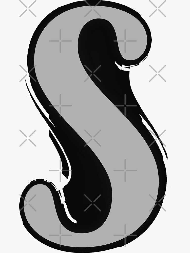 "Letter S - Alphabet Character ABC" Sticker by mode-style | Redbubble
