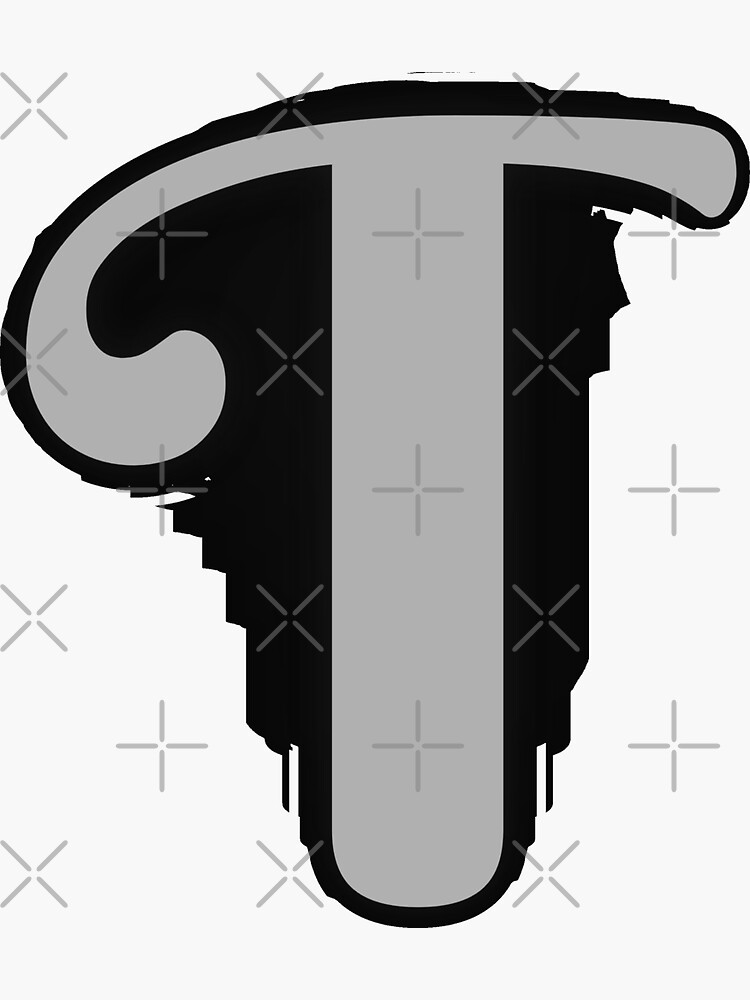 "Letter T - Alphabet Character ABC" Sticker by mode-style | Redbubble