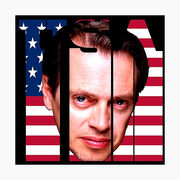 Impression photo « Steve Buscemi Collage galaxie USA drapeau », par ...