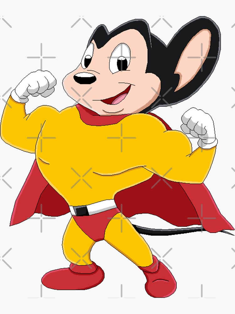 "Mighty Mouse" Sticker by 90sStore | Redbubble