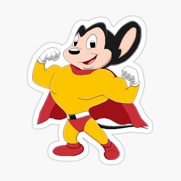"Mighty Mouse" Sticker by 90sStore | Redbubble