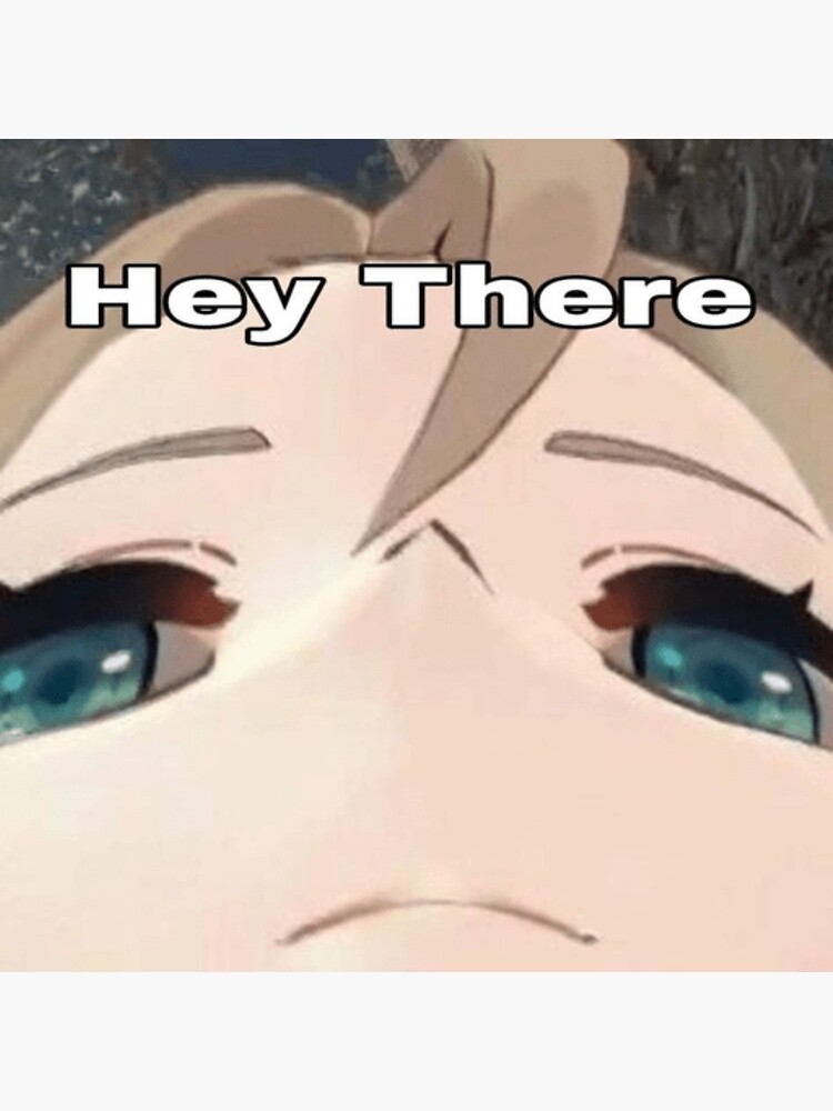 "Albedo Genshin impact anime meme " Poster by Soda-bunny | Redbubble