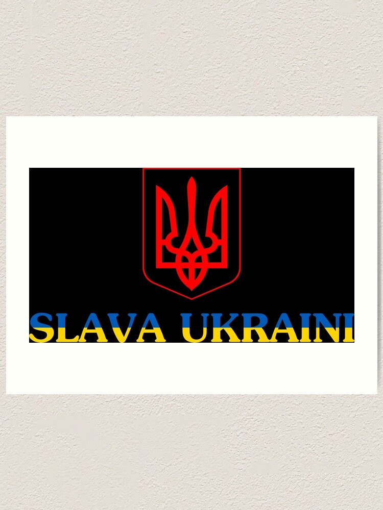 "Slava Ukraini dark black red " Art Print for Sale by croatiafmc | Redbubble