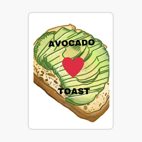 "AVOCADO TOAST" Sticker by Kristina-123 | Redbubble