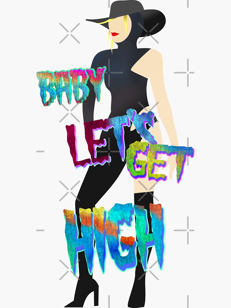 "GET HIGH" Sticker for Sale by JessicaComplex | Redbubble