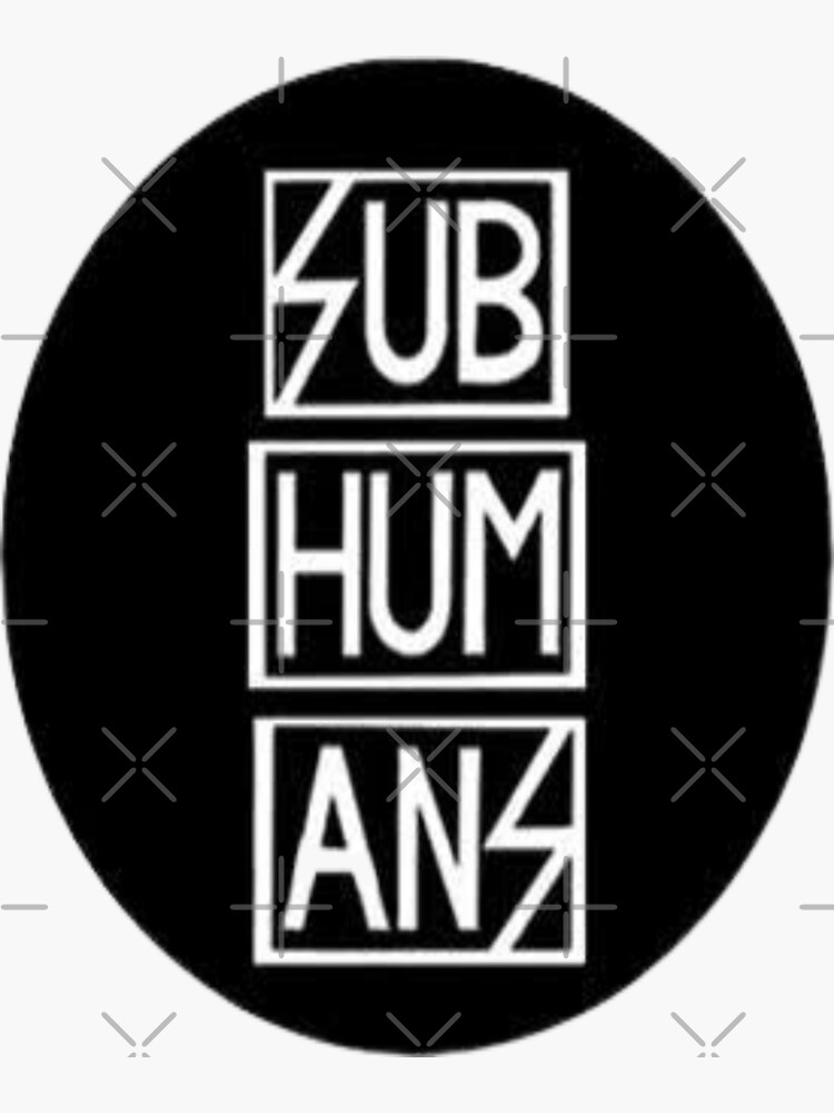 "subhumans logo band" Sticker by Zastizy | Redbubble