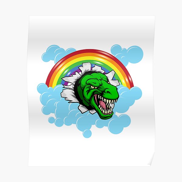 "unicorn riding t rex" Poster for Sale by geldimbile | Redbubble