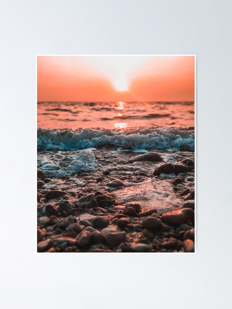 "Beautiful Sunrise Over Beach, the Sea Beach" Poster for Sale by ...