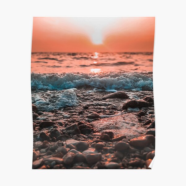 "Beautiful Sunrise Over Beach, the Sea Beach" Poster for Sale by ...