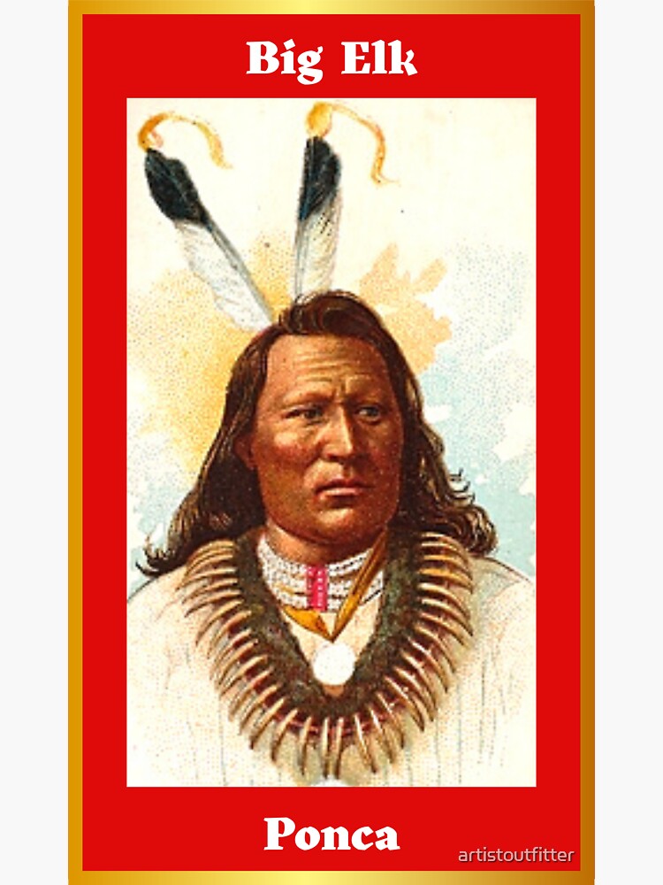 "Chief Big Elk, Ponca" Sticker by artistoutfitter | Redbubble