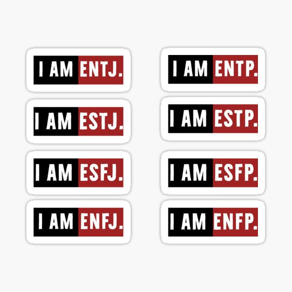 "I am Extroverted MBTI Sticker Pack" Sticker by DanLopesMerch | Redbubble