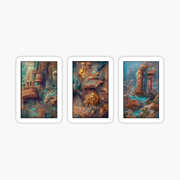 "Ruins of Atlantis Sticker Pack" Sticker by AstraLowelle | Redbubble