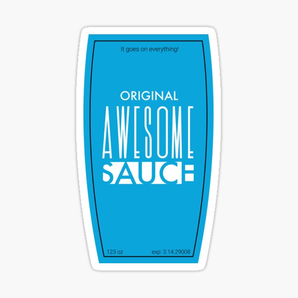 "Awesome Sauce Label" Sticker by movista | Redbubble