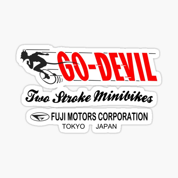 "Go Devil Minibikes" Sticker by monsieurspot | Redbubble