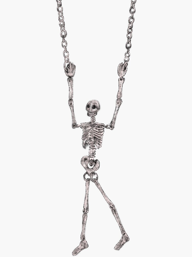 "Hanging Skeleton" Sticker by carleemarkle | Redbubble