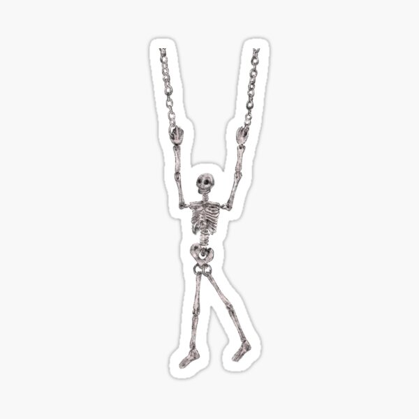 "Hanging Skeleton" Sticker by carleemarkle | Redbubble