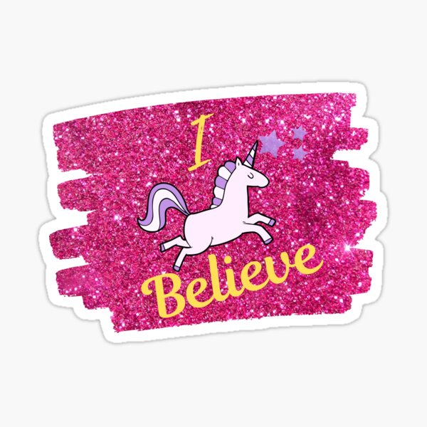 "Unicorn I Believe" Sticker by DaydreamerDzine | Redbubble